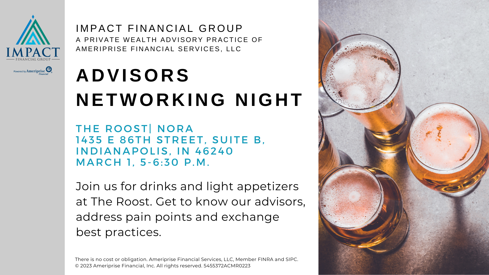 Advisor Networking Night with Impact Financial Group - Indy Chamber